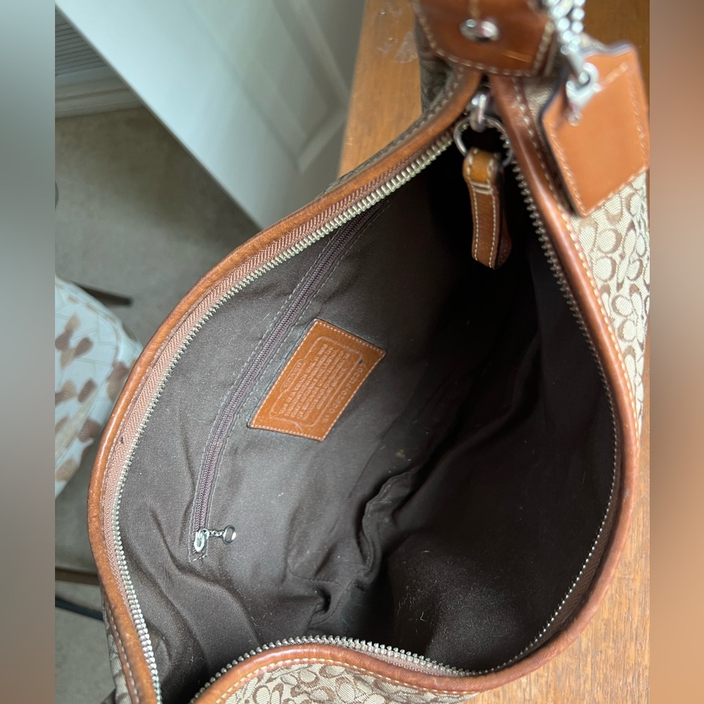 Coach Mini Soho Signature Hobo Shoulder Purse - Gem